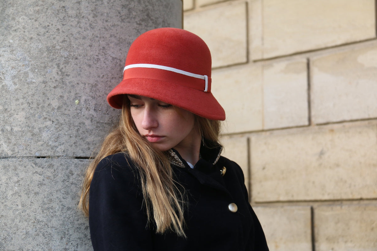 India - Chapeau cloche en feutre – Courtois Paris